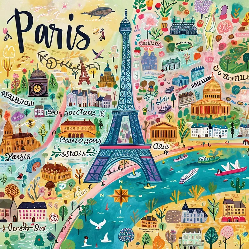 Fun Travel Maps With Text Titles Midjourney Prompt | PromptBase