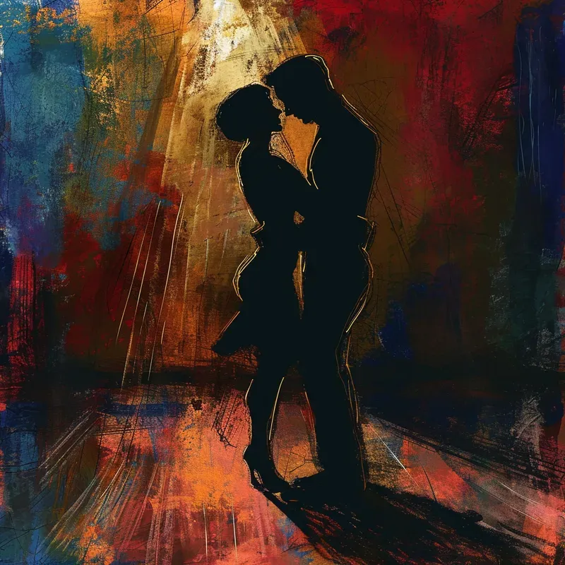 Moody Neo Noir Silhouette Paintings Midjourney Prompt | PromptBase