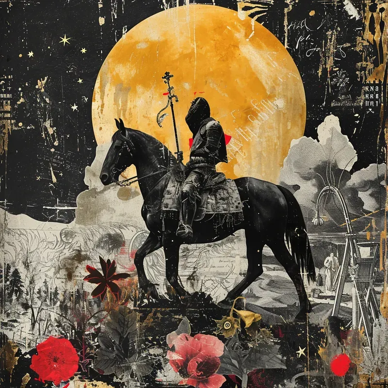 Occult Religious Iconography Collages Midjourney Prompt | PromptBase