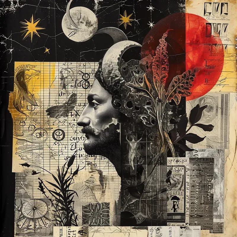 Occult Religious Iconography Collages Midjourney Prompt | PromptBase