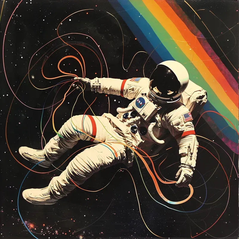 Vibrant Retro Mixed Media Collages Midjourney Prompt | PromptBase