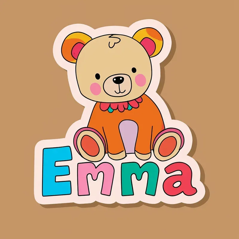 Cute Name Stickers For Toddlers And Kids Midjourney Prompt | PromptBase