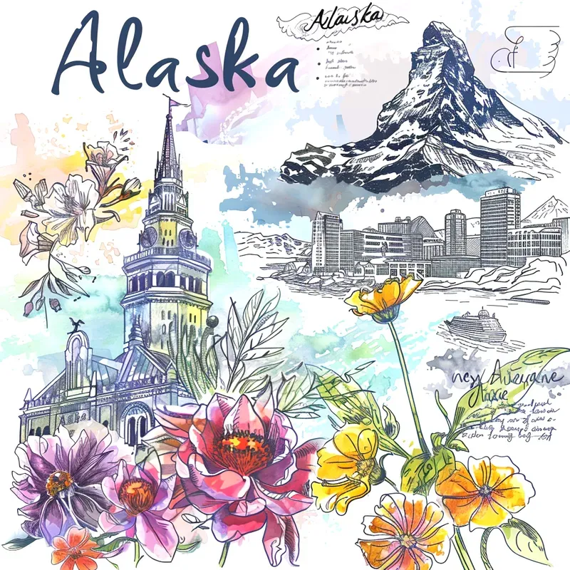 Travel Moodboard Note Sketchbooks Midjourney Prompt | PromptBase