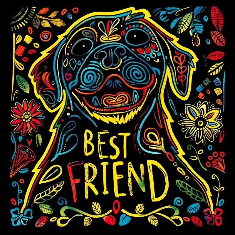 Fun Colorful Scribble Doodles With Text Midjourney Prompt | PromptBase