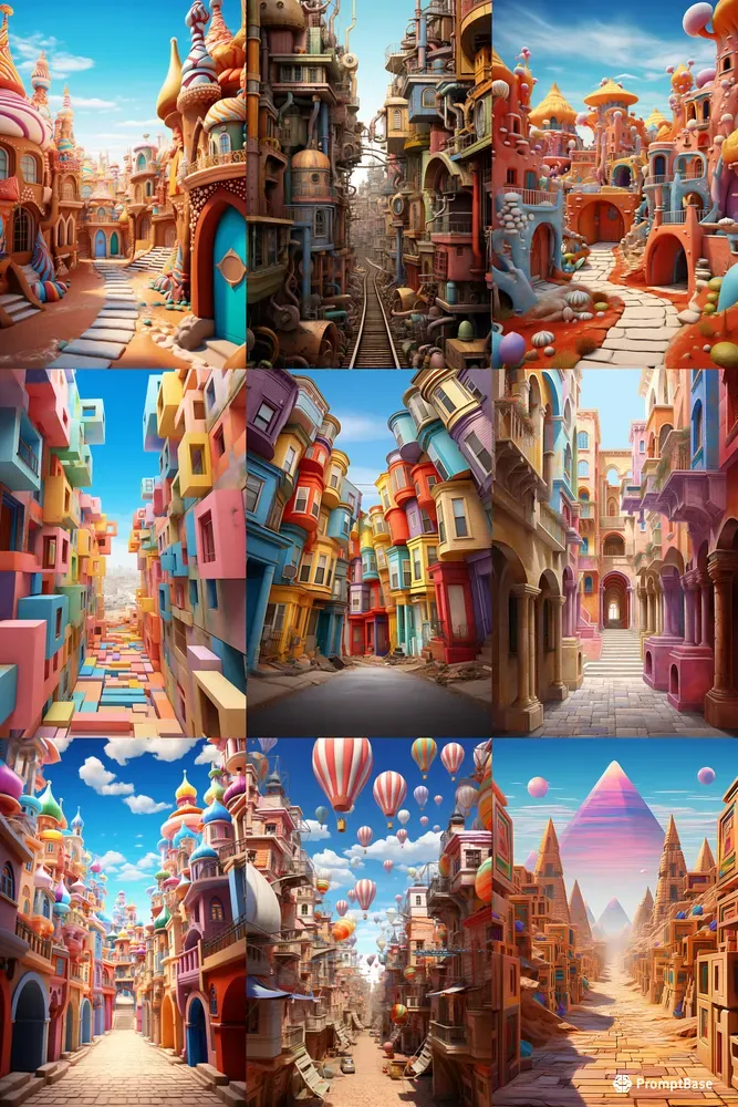 Draw Personalized Weird City Streets Midjourney Prompt | PromptBase