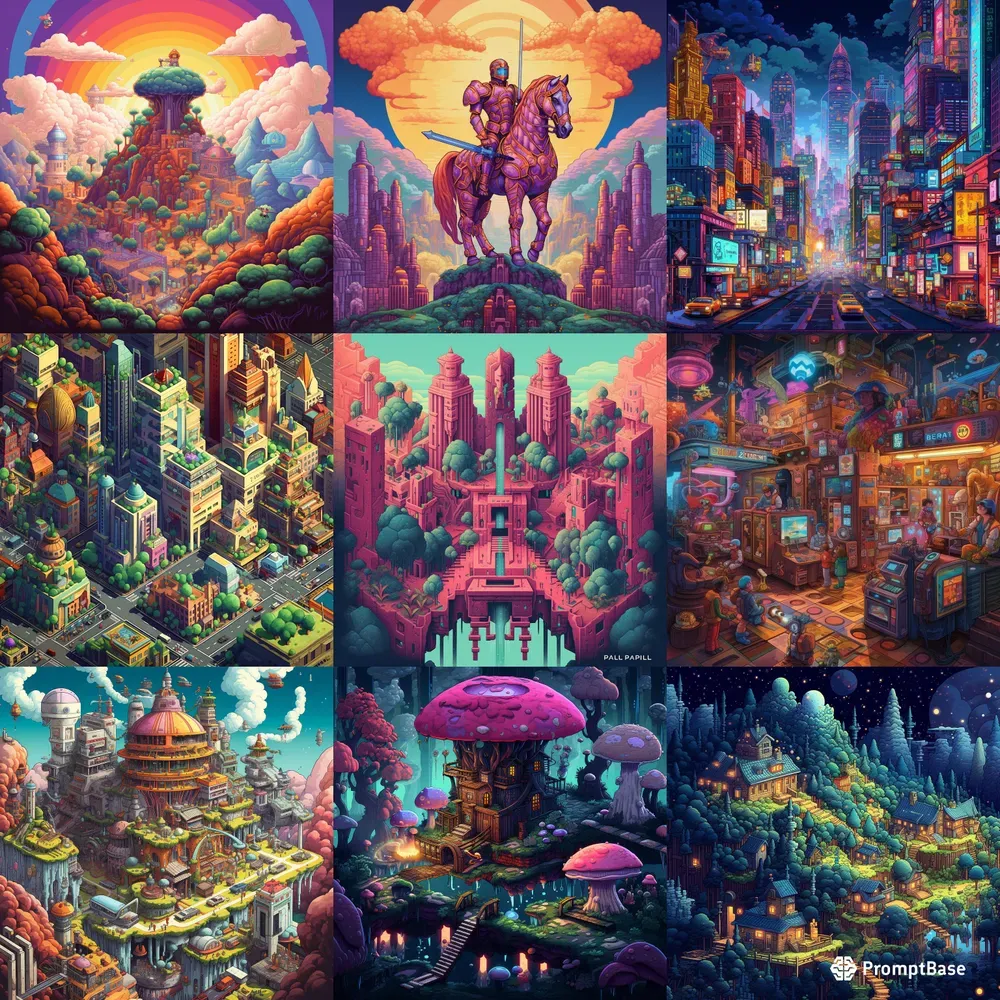 Pixel 16bit Art Style Midjourney Prompt | PromptBase