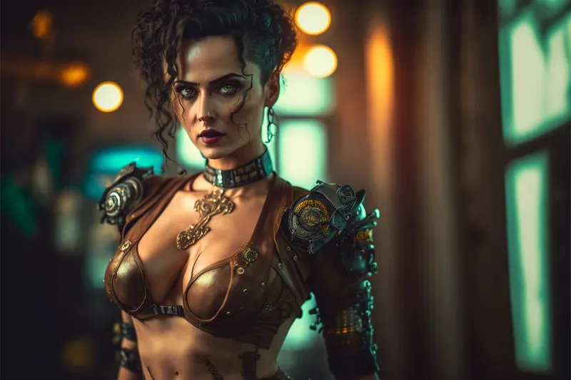 Minimally Dressed Cyberpunk Girls Midjourney Prompt | PromptBase