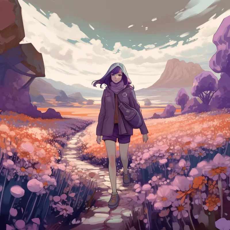 Anime Characters In Nature And Flowers Midjourney Prompt | PromptBase
