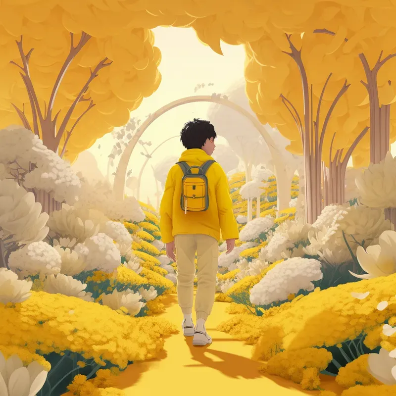 Anime Characters In Nature And Flowers Midjourney Prompt | PromptBase