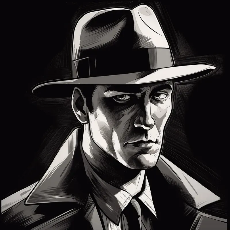 Noir Comic Art Portraits Midjourney Prompt | PromptBase