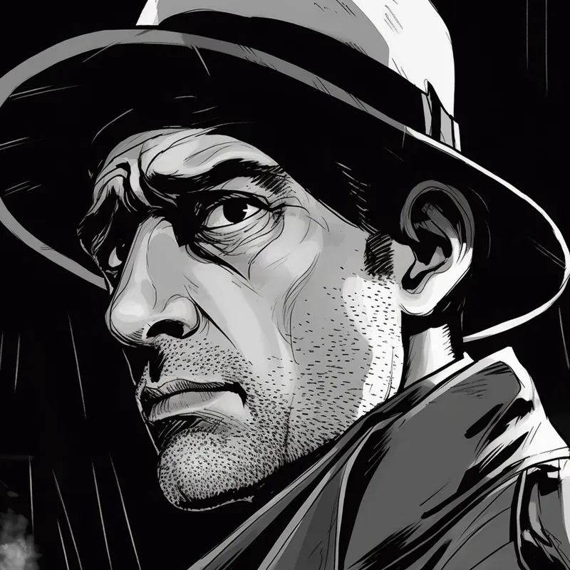 Noir Comic Art Portraits Midjourney Prompt | PromptBase