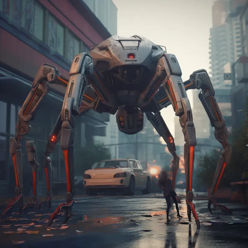 Colossus Monsters Attack Cities Midjourney Prompt | PromptBase