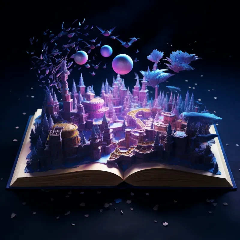 Unreal Book Explorations Midjourney Prompt | PromptBase