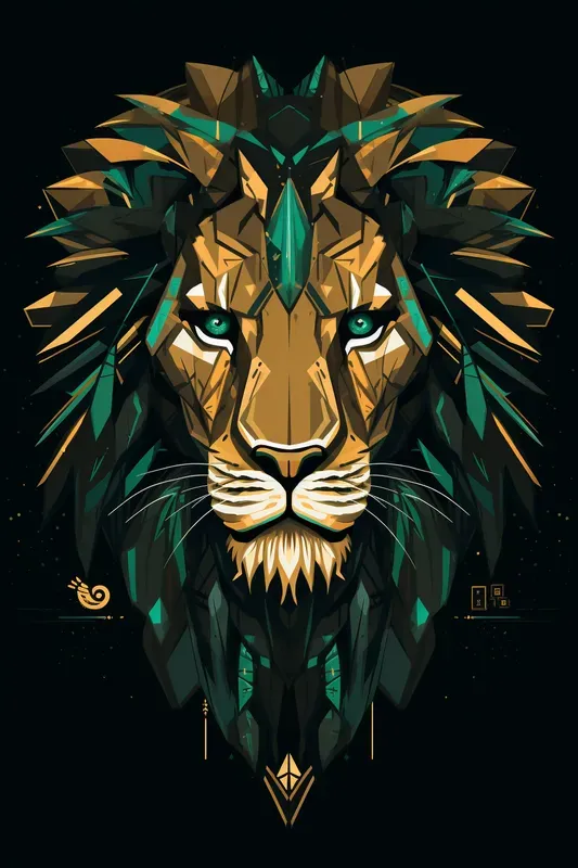 Geometric Animals Portraits Ciphers Midjourney Prompt | PromptBase