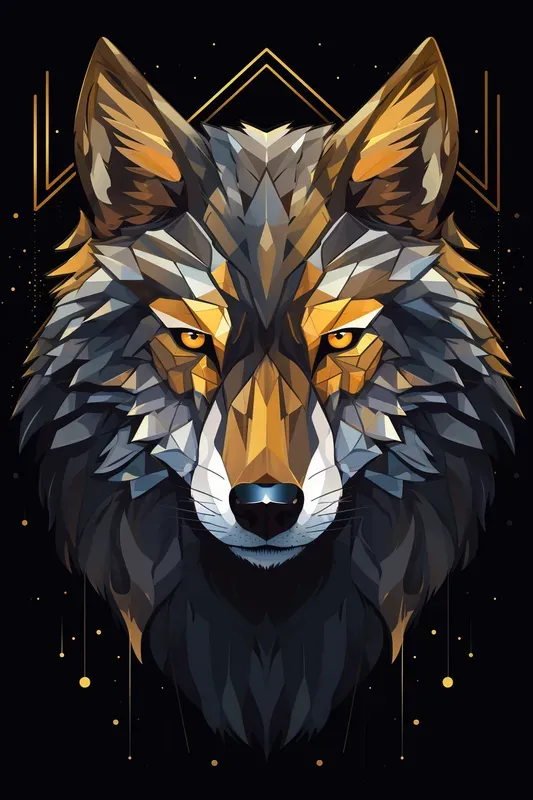 Geometric Animals Portraits Ciphers Midjourney Prompt | PromptBase