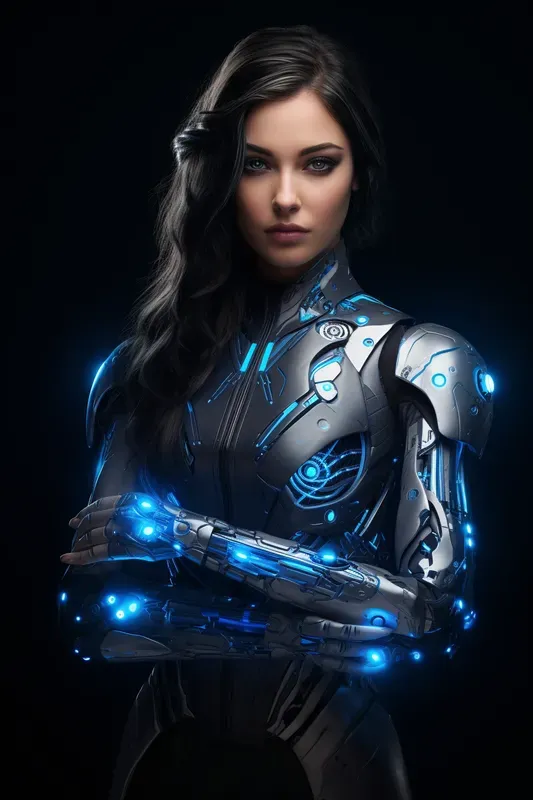 Realistic Cybernetic Model Cyborgs Midjourney Prompt | PromptBase