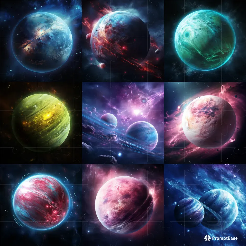 Realistic Planets Midjourney Prompt | PromptBase