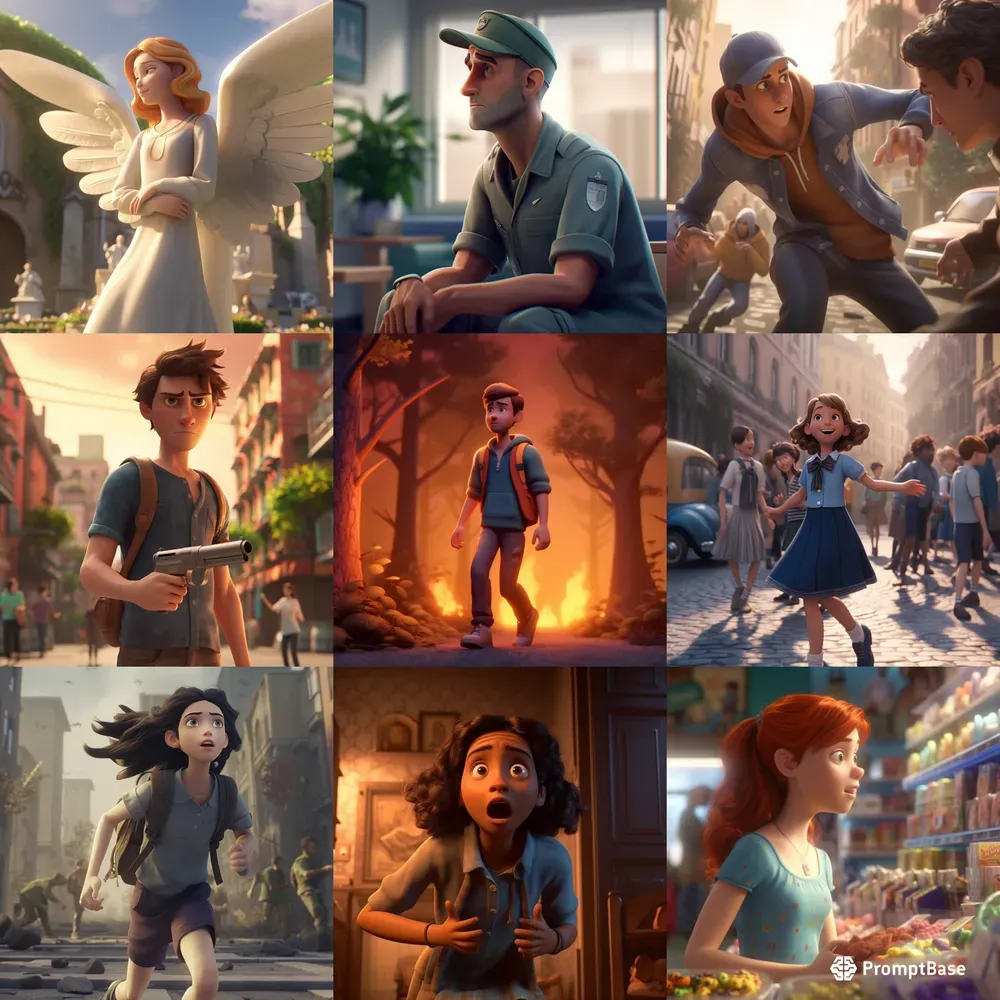 Dynamic 3D Animation Scenes Midjourney Prompt | PromptBase