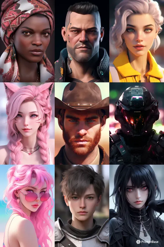 3D Realistic Detailed Game Character Pics Midjourney Prompt | PromptBase