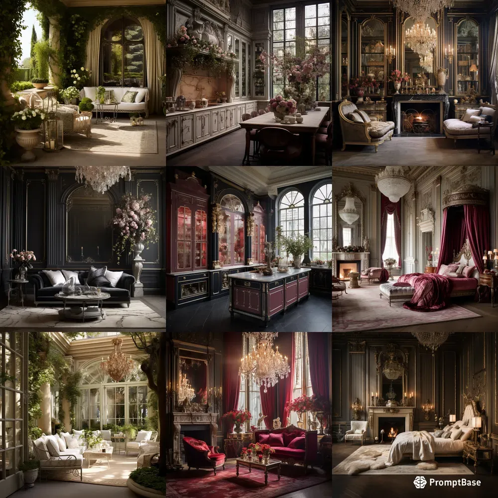 Elegant Victorian Interior Designs Midjourney Prompt | PromptBase