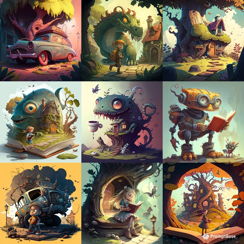 Art In Cartoon Style Midjourney Prompt | PromptBase