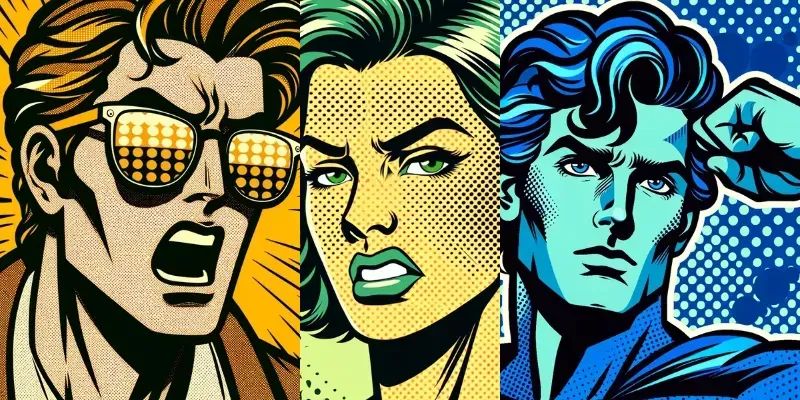 Random Pop Art Characters DALL·E Prompt | PromptBase