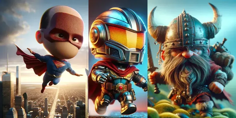 Miniature Hero Caricatures DALL·E Prompt | PromptBase