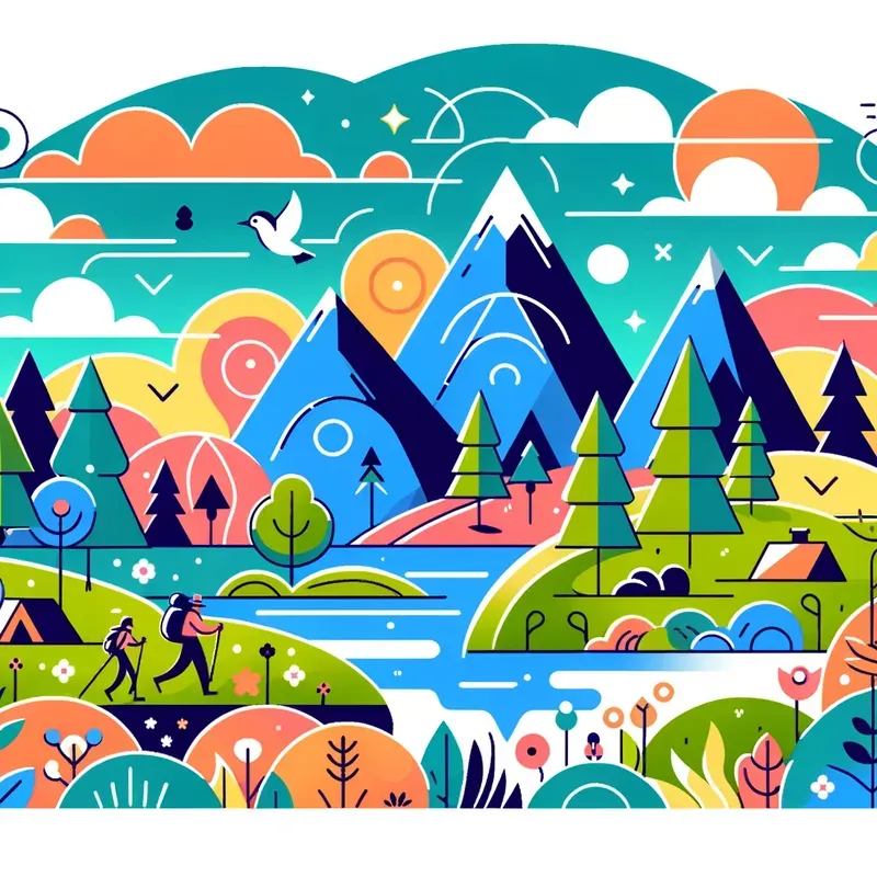 Vibrant Flat Scene Designs DALL·E Prompt | PromptBase