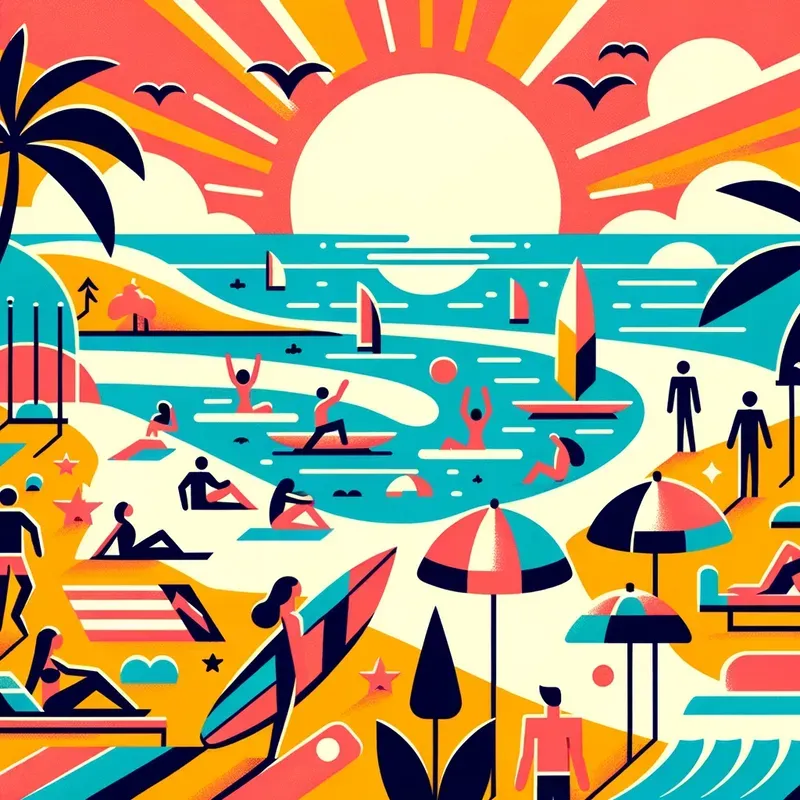 Vibrant Flat Scene Designs DALL·E Prompt | PromptBase