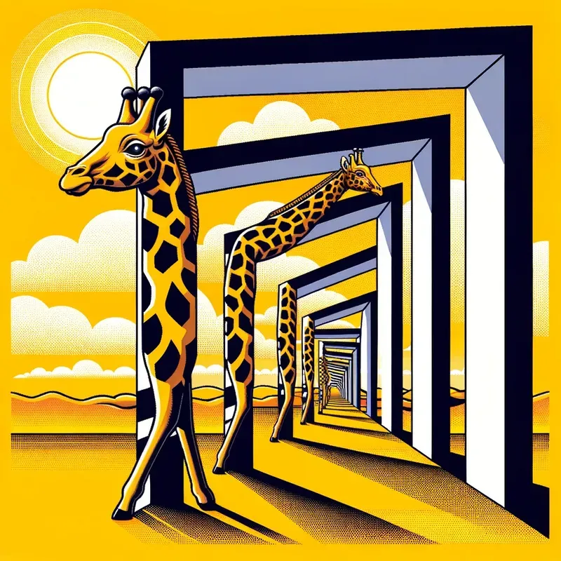 Optical Illusion Vector Scenes DALL·E Prompt | PromptBase