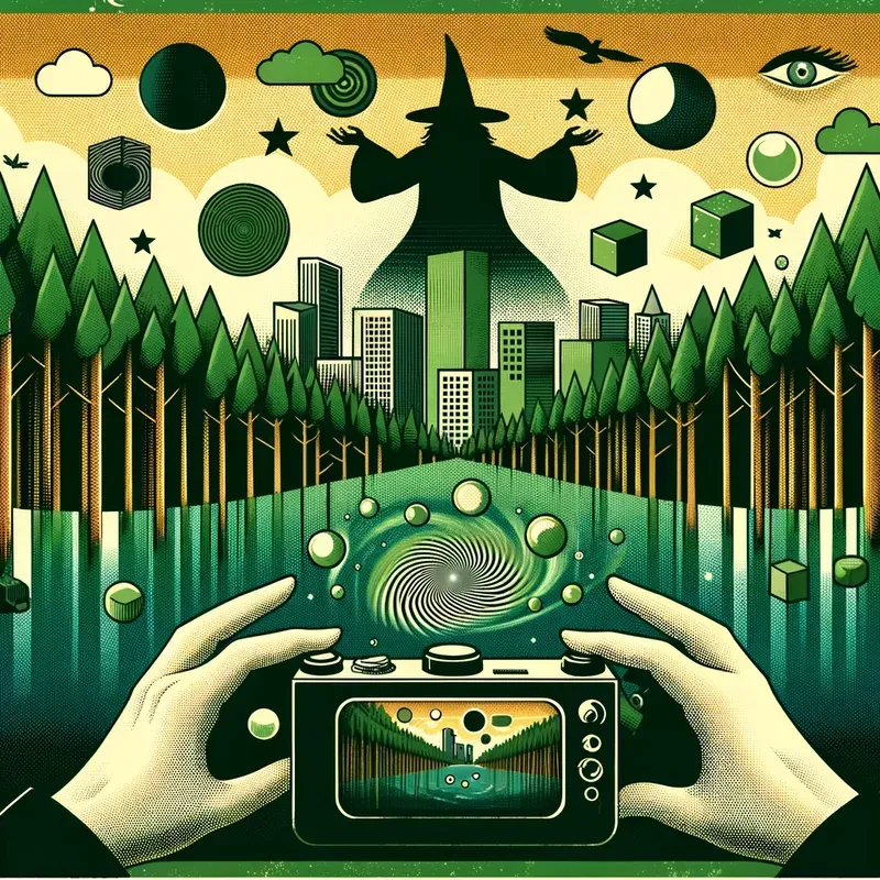 Optical Illusion Vector Scenes DALL·E Prompt | PromptBase