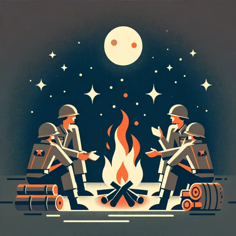 Retro Military Vignettes DALL·E Prompt | PromptBase