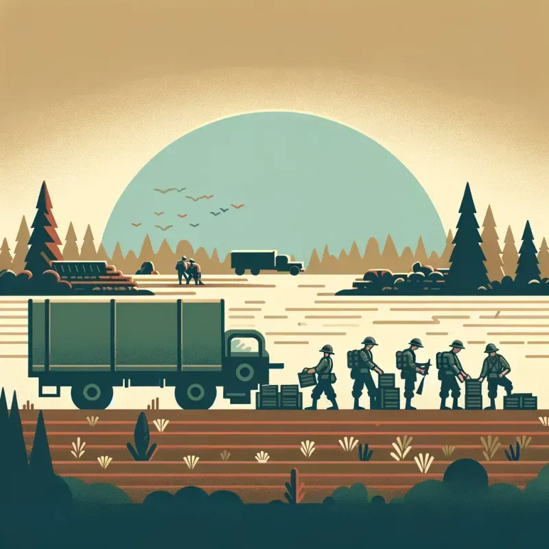 Retro Military Vignettes DALL·E Prompt | PromptBase