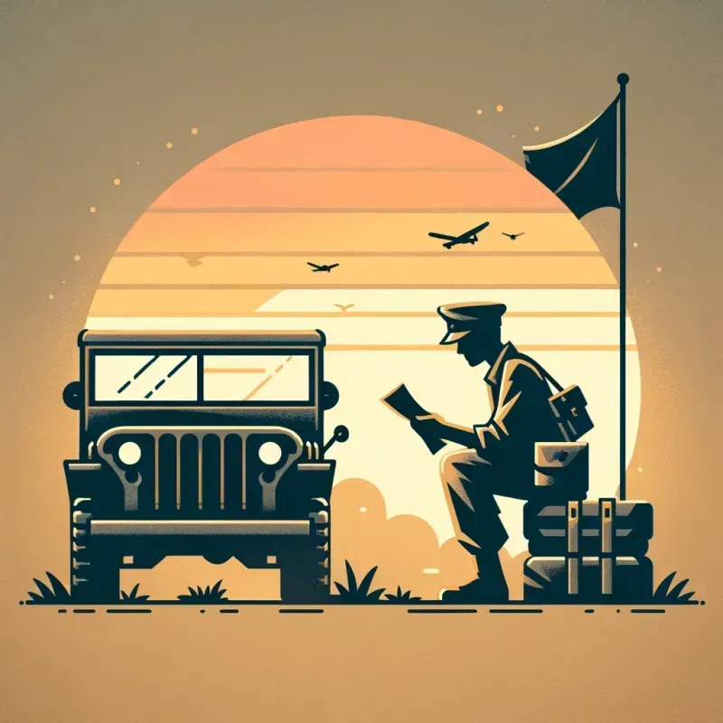 Retro Military Vignettes DALL·E Prompt | PromptBase