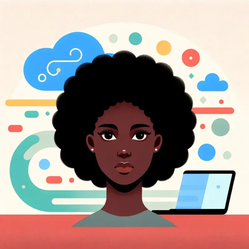 Flat Design Tech Portraits DALL·E Prompt | PromptBase