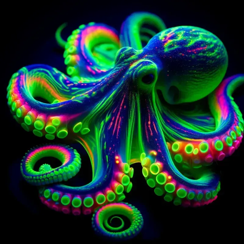 Cinematic Blacklight Objects DALL·E Prompt | PromptBase