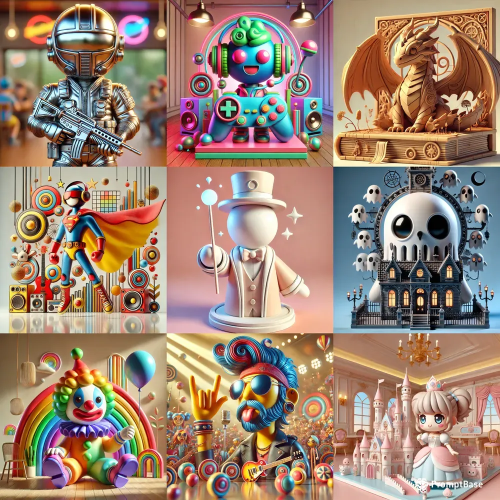 Playful Quirky 3D Character Designs DALL·E Prompt | PromptBase