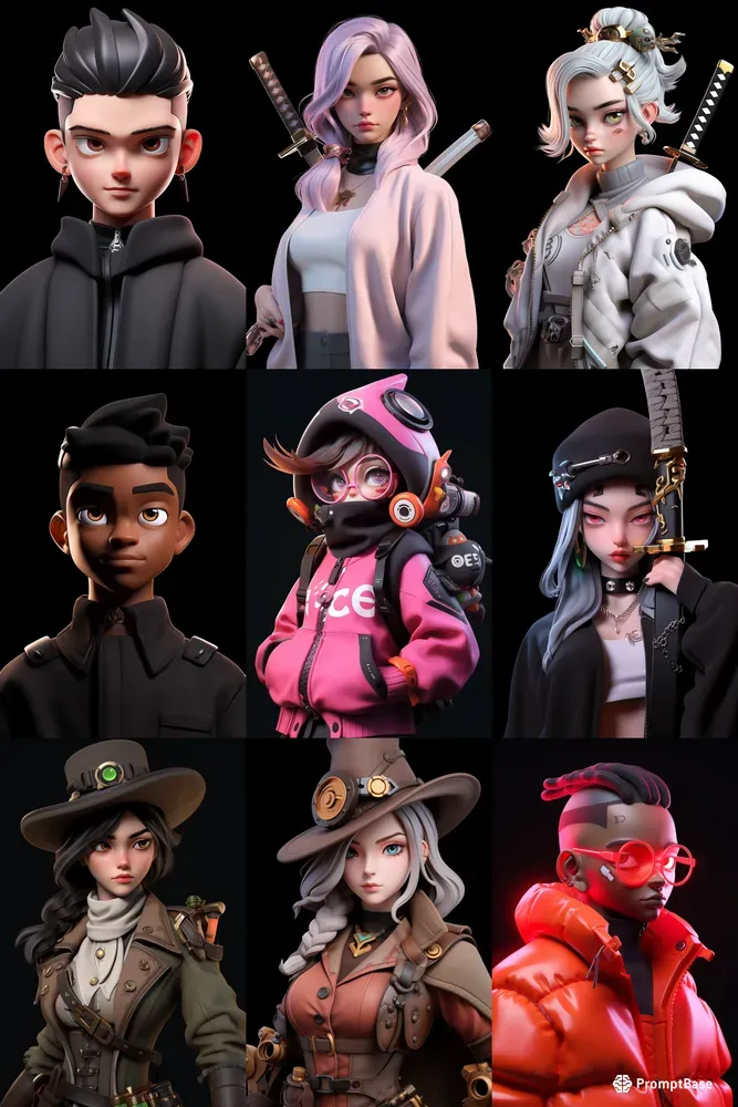 3D Video Game Character Designs Midjourney Prompt | PromptBase