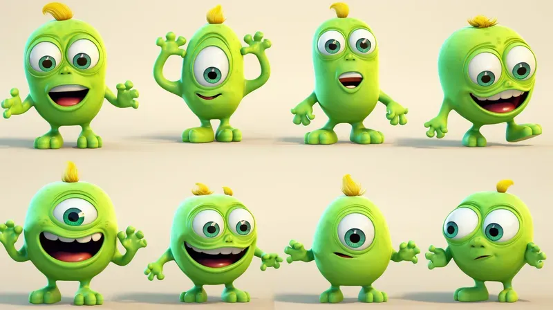 Multiple Poses In Pixar Style Midjourney Prompt | PromptBase