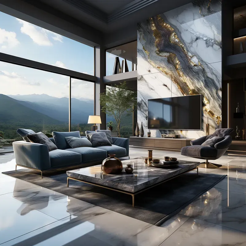 Luxurious Living Rooms Midjourney Prompt | PromptBase