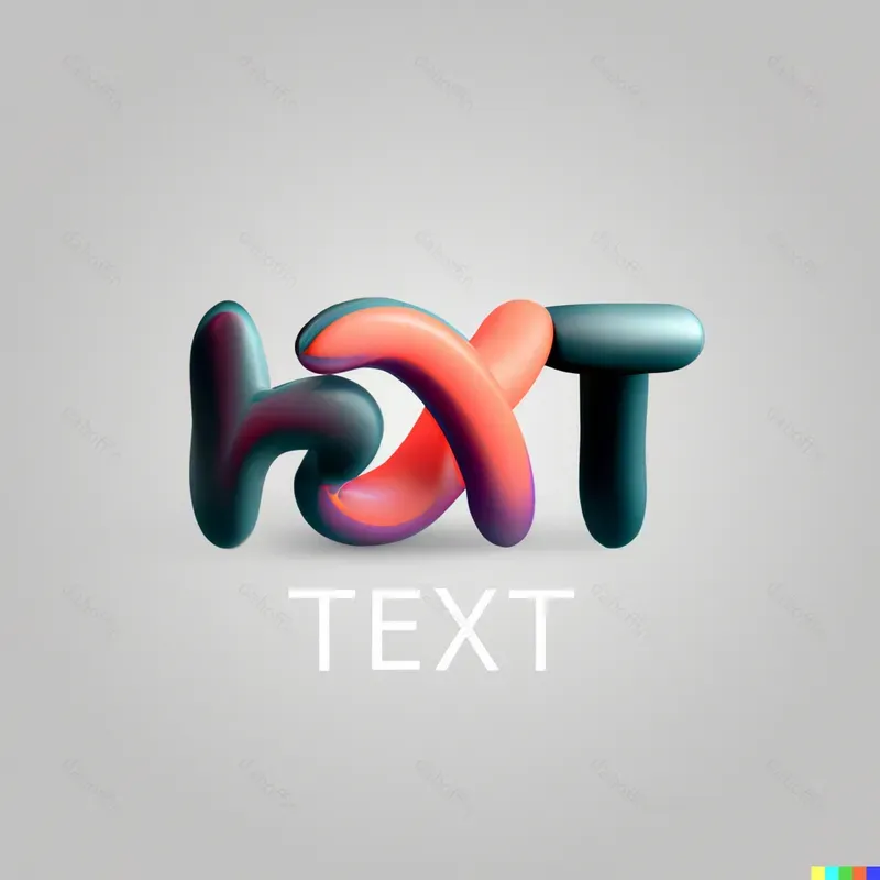 Abstract 3d Text Based Logo DALL·E Prompt | PromptBase