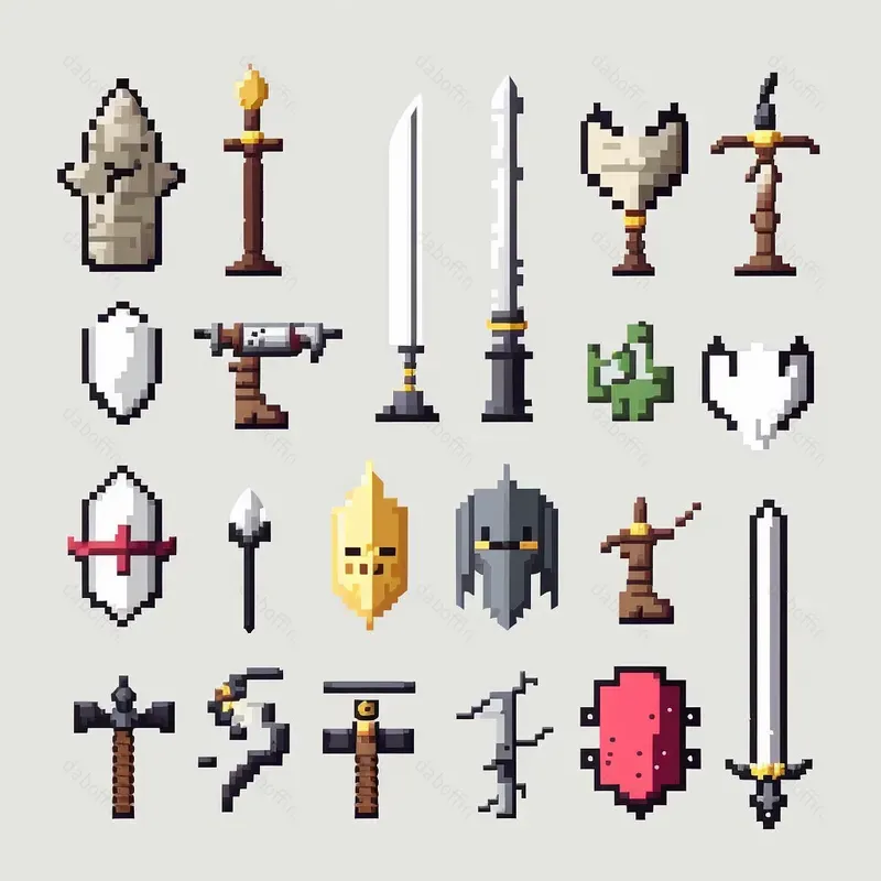 Pixel Art Assets Midjourney Prompt | PromptBase