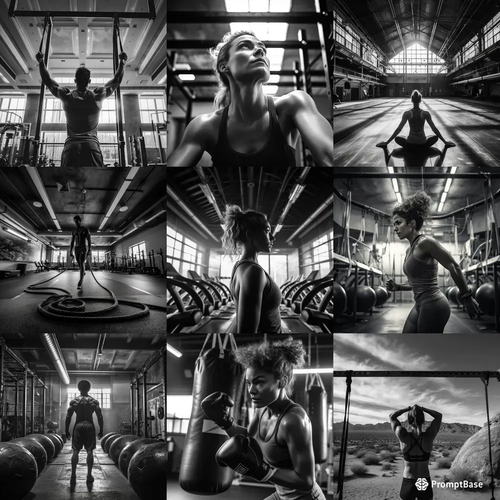 Cinematic Gym Models For Product Shots Midjourney Prompt | PromptBase