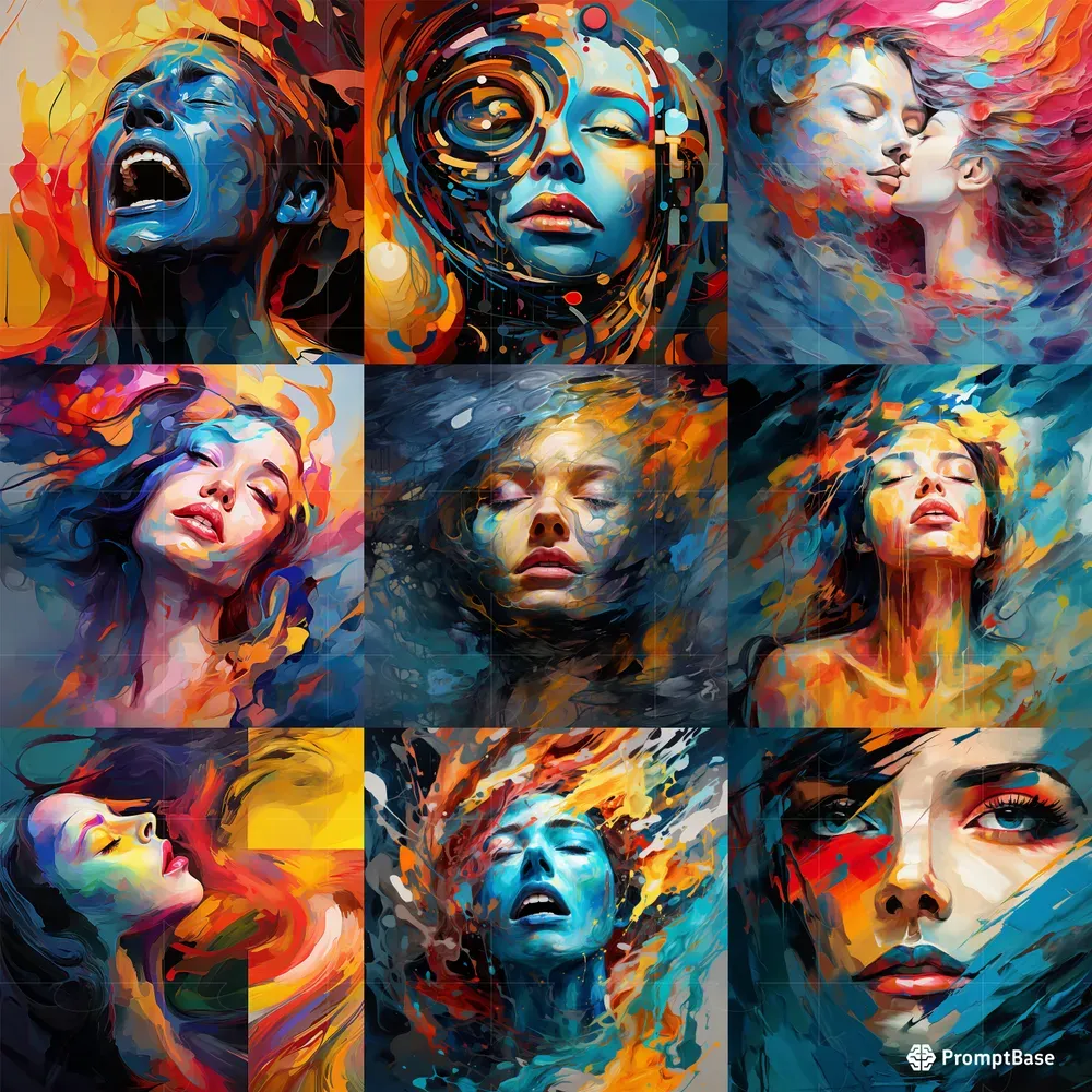 Abstract Emotion Portraits Midjourney Prompt | PromptBase