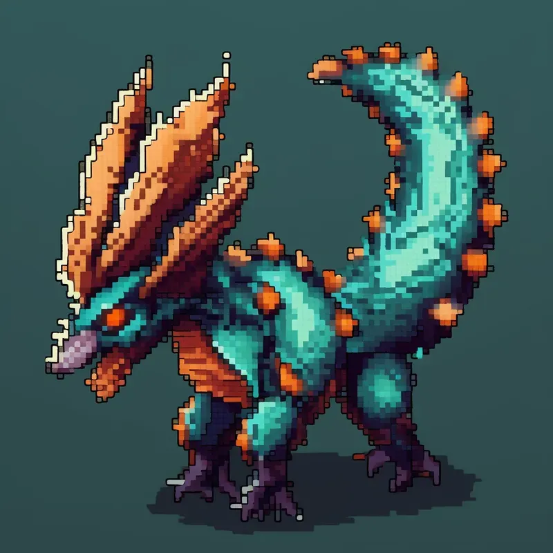 Game Pixel Fantasy Creature Designs Midjourney Prompt | PromptBase