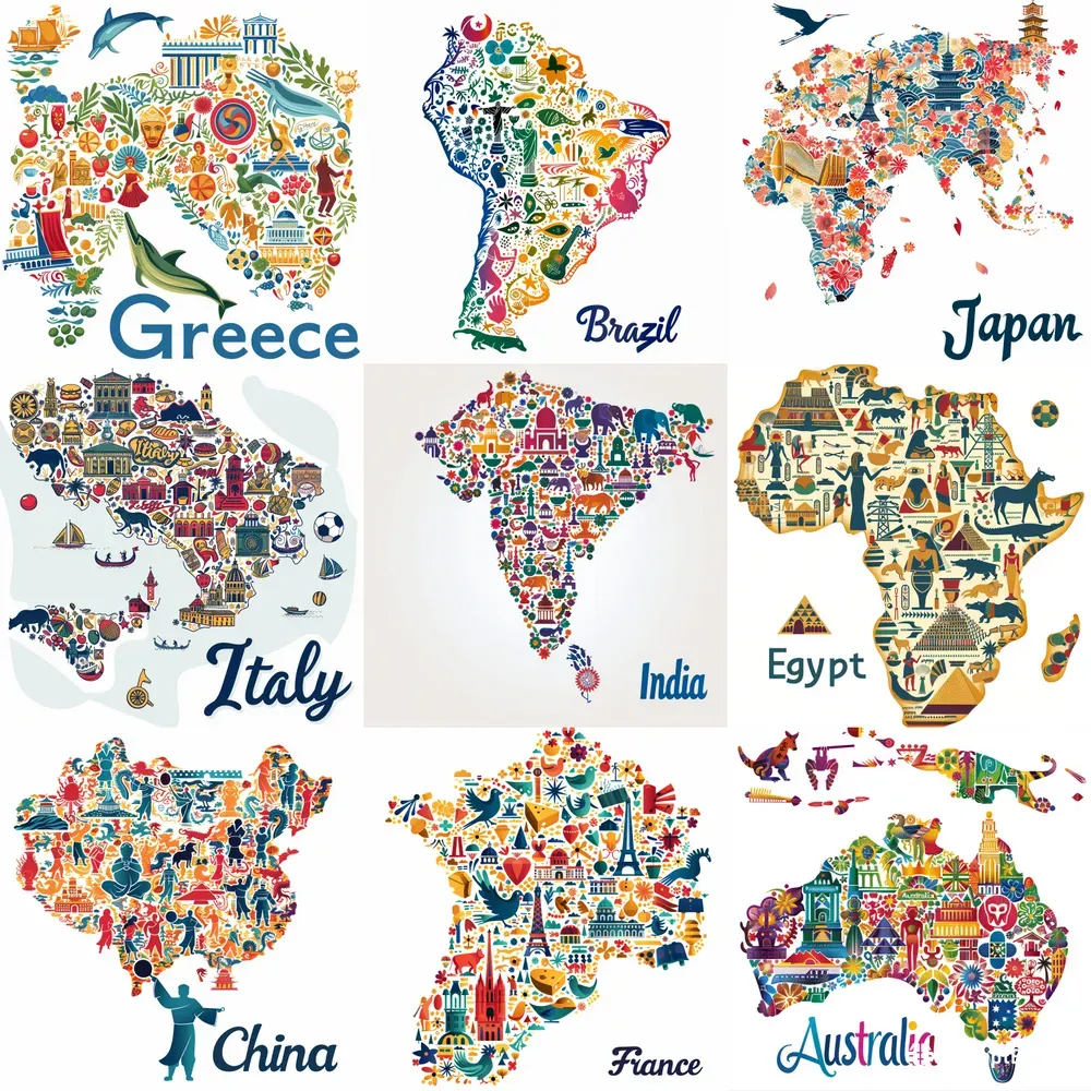 Maps In Cultural Symbols And Icons Midjourney Prompt | PromptBase