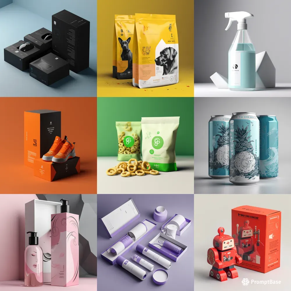 Modern Packaging Designs Midjourney Prompt | PromptBase