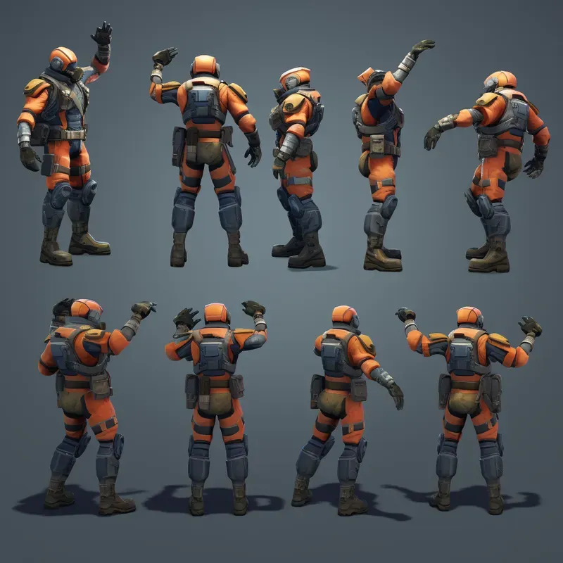 Character Design Sprite Sheets Midjourney Prompt | PromptBase