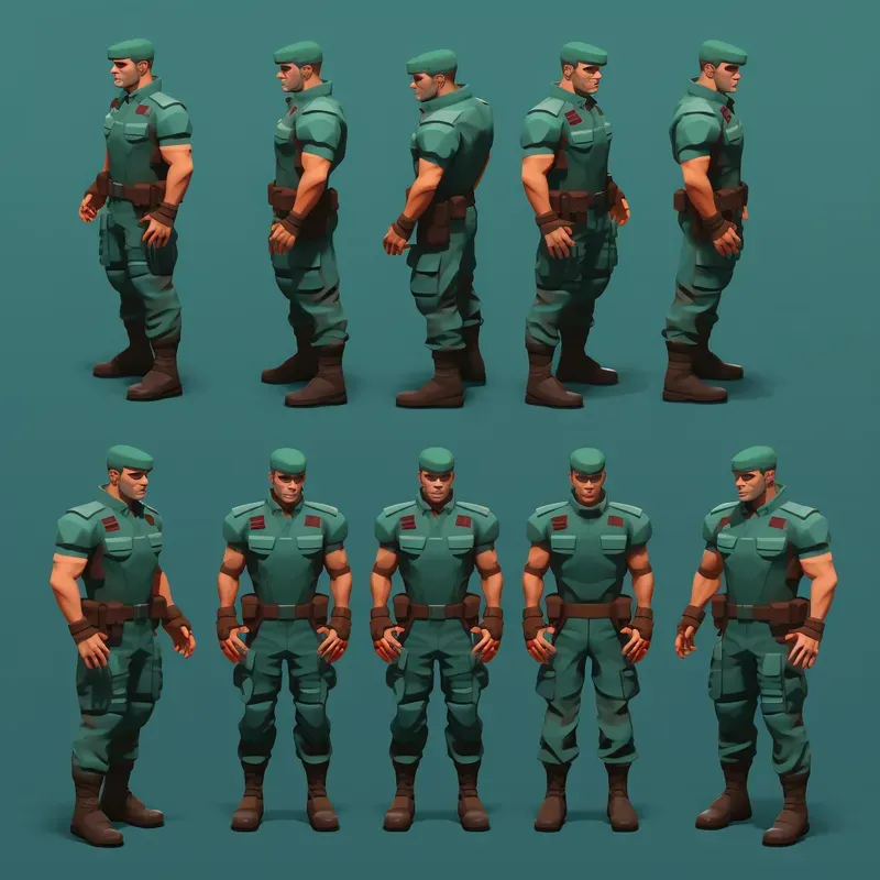 Character Design Sprite Sheets Midjourney Prompt | PromptBase