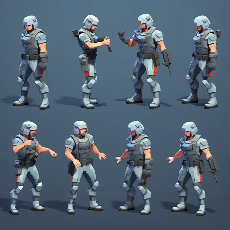 Character Design Sprite Sheets Midjourney Prompt | PromptBase